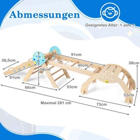 Costway 9 v 1 Montessori prolézačka sada s lezeckým obloukem