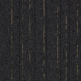 Kobercové čtverce Modulyss First Straightline 992 - černá/žlutá - 50x50 cm