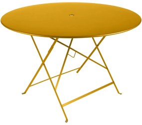 OnaDnes -20% Žlutý kovový skládací stůl Fermob Bistro Ø 117 cm
