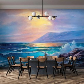 Malvis Tapeta imitace malby moře Vel. (šířka x výška): 432 x 290 cm
