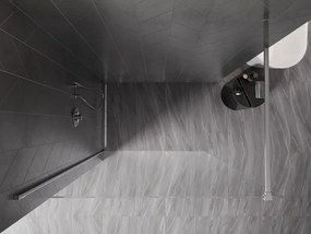 Mexen Kioto-X sprchová stěna Walk-in 90 x 200 cm, transparentní 10 mm, chrom - 800-090-101-01-00-X
