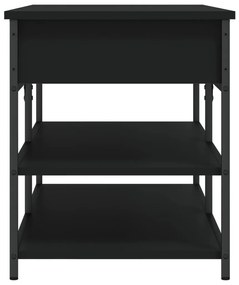 Lavice s botníkem černá 100 x 42,5 x 50 cm kompozitní dřevo - Default Title
