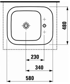 BPS-koupelny Keramické umyvadlo Laufen PALOMBA 58