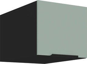 ARIA sc | horní skříňka 40 NAGU-36 1F výklopná | 40 cm | HLUBOKÁ | ANTI FINGERPRINT povrch | černá/aquamarine