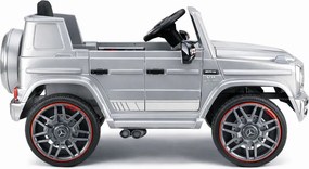 LEAN CARS Elektrické autíčko Mercedes AMG G 63 stříbrné lakované