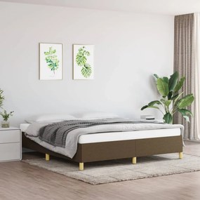 Rám postele s boxspringem tmavě hnědý 160 x 200 cm textil 3120972
