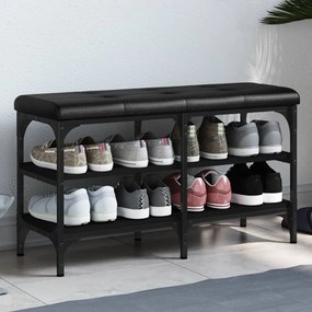 Lavice s botníkem kouřový dub 82 x 32 x 47 cm kompozitní dřevo