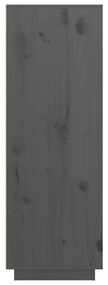 Skříň highboard šedá 89x40x116,5 cm masivní borové dřevo,  818217