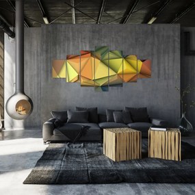 Obraz - Polygonální 3D abstrakce (210x100 cm)