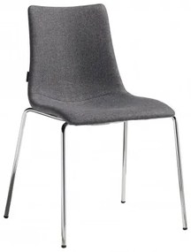 Scab Jídelní židle ZEBRA POP Barva podnože antracitová podnož (RAL 7016) HODNOTY čalounění Scab Fabric 25 - tmavě šedo-stříbrná látka 2640