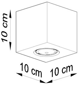 Sollux SL.0493 - Bodové svítidlo QUAD 1xGU10/10W/230V dřevo