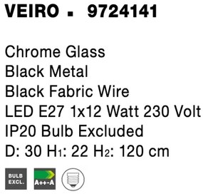 Moderní lustr Veiro 30 chrom