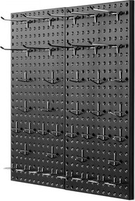 Kovové desky na hrazení 2 panely 61 × 30,5 cm nástěnný organizér pro garážové nářadí