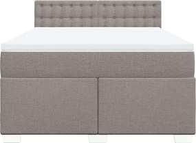 Box spring postel s matrací taupe 140x190 cm textil 3288201