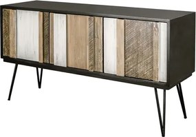 Komoda Adesso 155 cm z masivu černá/hnědá