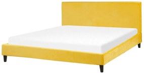 Manželská postel 180 cm FUTTI (s roštem) (žlutá). 1022922