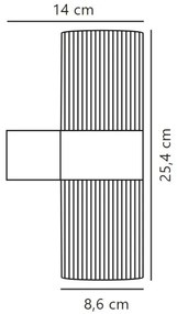 Nordlux - Venkovní nástěnné svítidlo KYKLOP 2xGU10/25W/230V IP54 černá