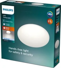 Philips Shan bílá / Přisazené svítidlo / LED / senzor pohybu / 12W / 1