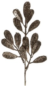 Champagne dekorace větvička listy Fleur s glitry - 14*27 cm