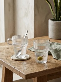 Sinsay - Rýhované skleněné hrnky 2 pack - clear