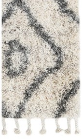 Kusový koberec shaggy Daren krémově šedý 140x200cm