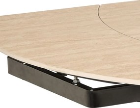 Rozkládací jídelní stůl Morella 120/180 cm béžový/černý