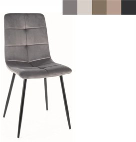 SIGNAL Jídelní židle - IVO Velvet, různé barvy na výběr Čalounění: světle šedá (Bluvel 03)