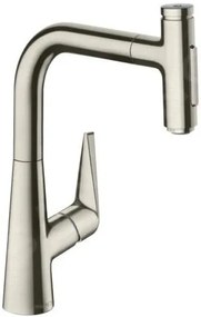 Hansgrohe Talis Select M51, dřezová baterie M5117-H220 s výsuvnou sprškou, sBOX, nerezová, HAN-73868800