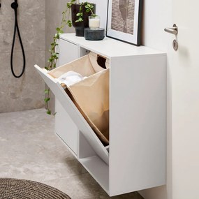 Bílý nástěnný koš na prádlo Laundry Box – ReCollector