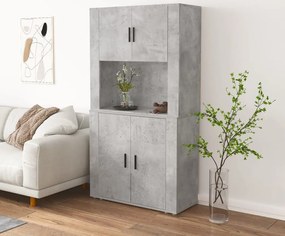 vidaXL Skříň highboard betonově šedá kompozitní dřevo [3185355]