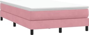 Postel Box Spring bez matrace růžová 120x220 cm samet 3315872