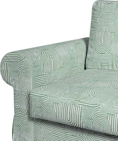 Potah na pohovku IKEA Backabro 2-místná, rozkládací barva zelená látka pletený vzor, vzorované