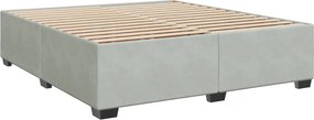 Box spring postel s matrací světle šedá 180x200 cm samet 3290972