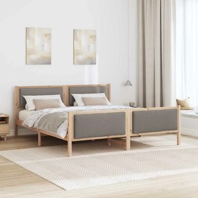 Rám postele s čelo Taupe 200 x 200 cm textil 3394246