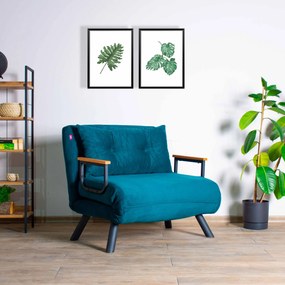 Atelier del Sofa 1-místná pohovka Sando Single - Petrol Green, Zelená