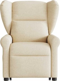 Zvedací polohovací křeslo krémové textil 3303382
