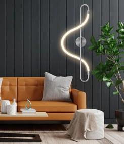 Toolight, LED nástěnné svítidlo 25W APP859-W Long Chrom, chromová, OSW-03994