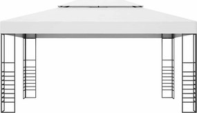 Altán se světelnými LED řetězy 4 x 3 x 2,7 m bílý 3070307