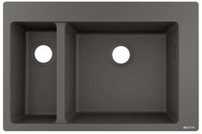 Hansgrohe - Vestavný granitový dřez S510-F635, kamenná šedá 43315290