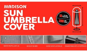 Madison Potah na volně stojící slunečník 165x25 cm šedý - Default Title