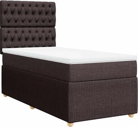Box spring postel s matrací tmavě hnědá 80x200 cm textil 3294193