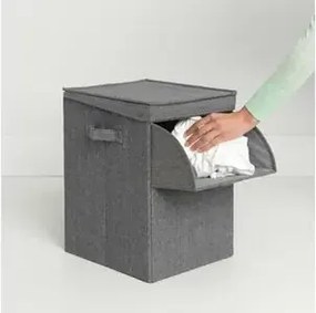 Brabantia Koš na prádlo 35 L stohovatelný černá / 44.5 x 37 x 32 cm