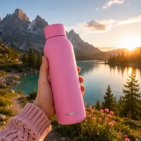 Quokka Solid růžová / Termoláhev / nerezová / 630 ml