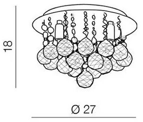 Azzardo AZ1285 - Křišťálové stropní svítidlo BOLLA 3xG9/40W/230V