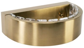 Toolight Toolight, LED nástěnné křišťálové svítidlo APP1509-CP, zlatá matná, OSW-06792