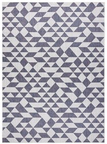 Dywany Łuszczów Kusový koberec Sion Sisal Triangles 22373 ecru/blue-pink – na ven i na doma Rozměry koberců: 140x190