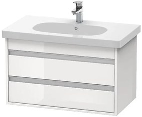 Duravit Ketho - Umyvadlová skříňka 48x80x46 cm, 2 zásuvky, lesklá bílá KT664702222