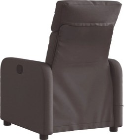 Elektrické masážní polohovací křeslo tmavě hnědé textil 3206695