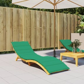 Poduška na lehátko zelená 200 x 70 x 3 cm oxfordská látka 314223