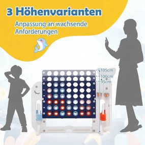 Costway Obrovská 4 Win hra ve velrybím designu Výškově nastavitelná dětská